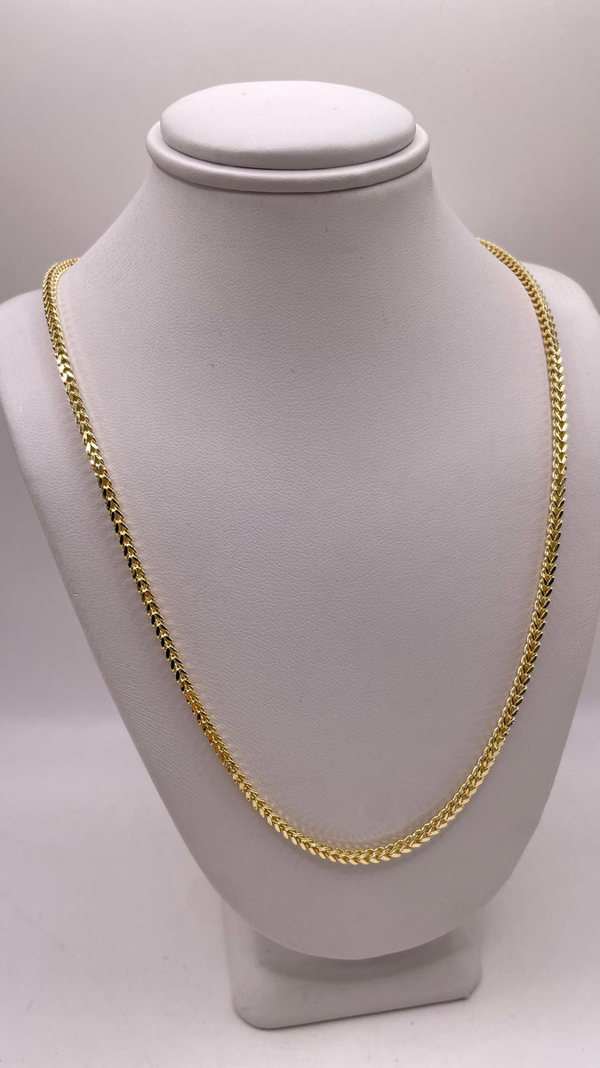 2.2mm Franco Link Chain In 10 KT Yellow Gold – Gold & Diamond Factory